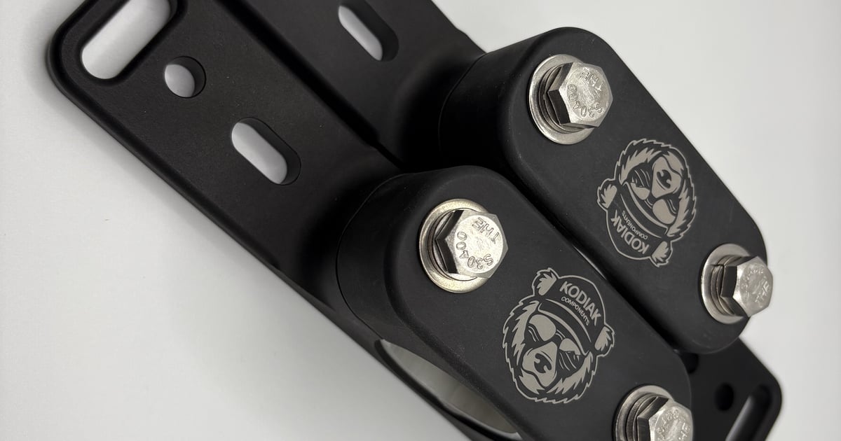 1 1/4 Seat Mounting Bars Anodized with Slots | Kodiak Components