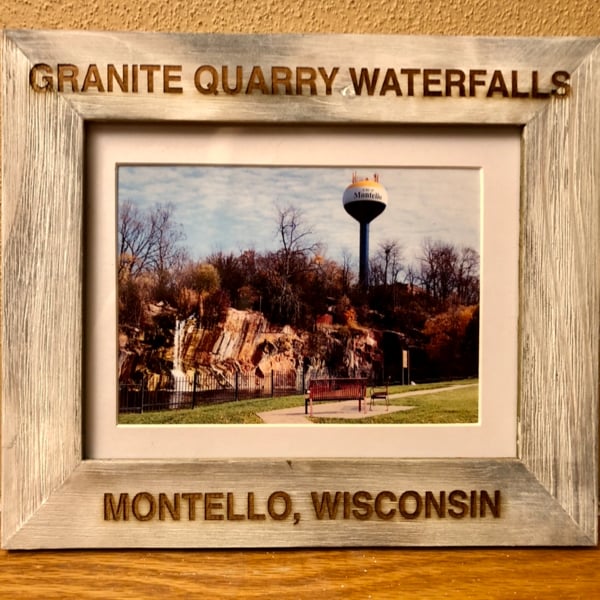 Framed and matted picture of the Montello waterfalls. | hidden woods art