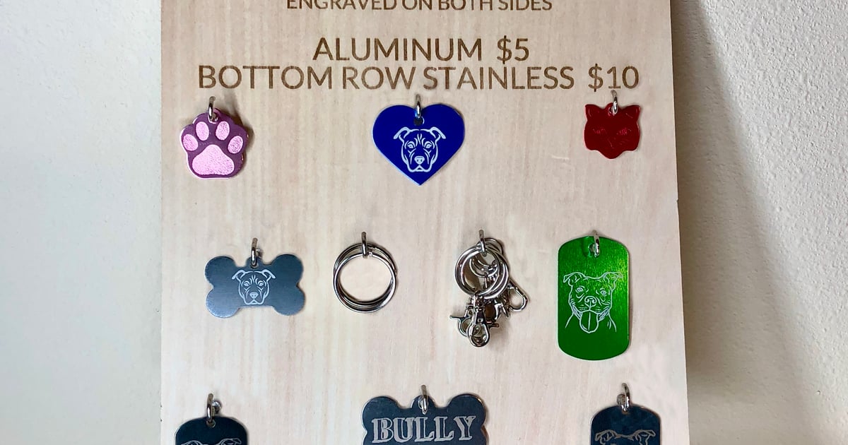 Assorted dog tags (for animals and people.) | hidden woods art