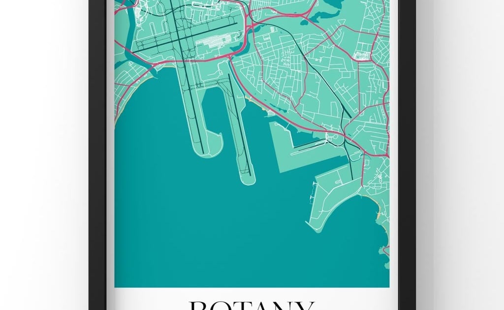 Botany Map Poster - Unique Gift - Australian Made | Map Impressions