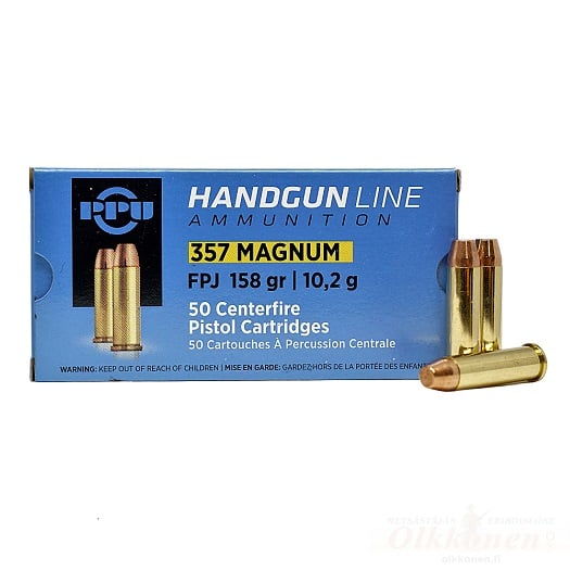 PPU .357 MAGNUM FPJ 158g | The Bullet Hole Gun Shop at Watchet in Somerset,