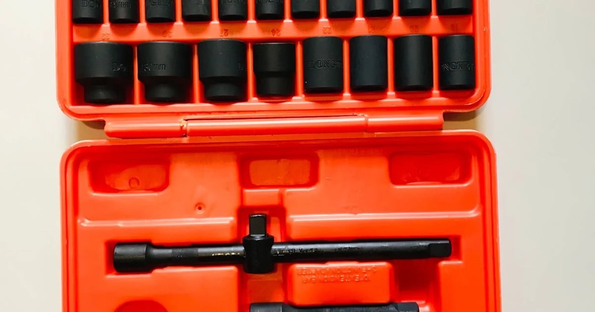 32pcsx1 2inch Deep Air Impact Drive Metric Wrench Socket Set Tool Socket