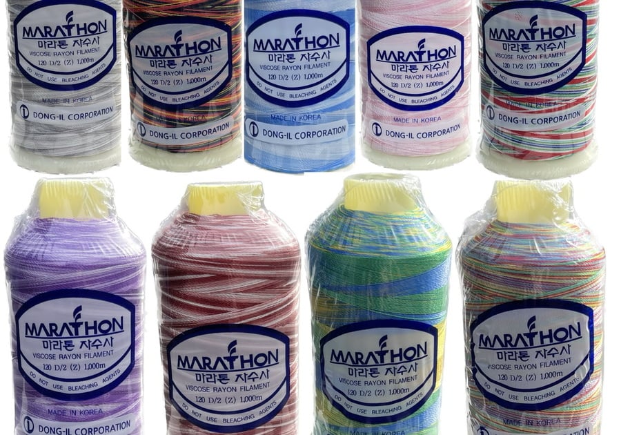 Marathon Machine Embroidery Thread Space Dyed Ombre Multi Thread Spool ...