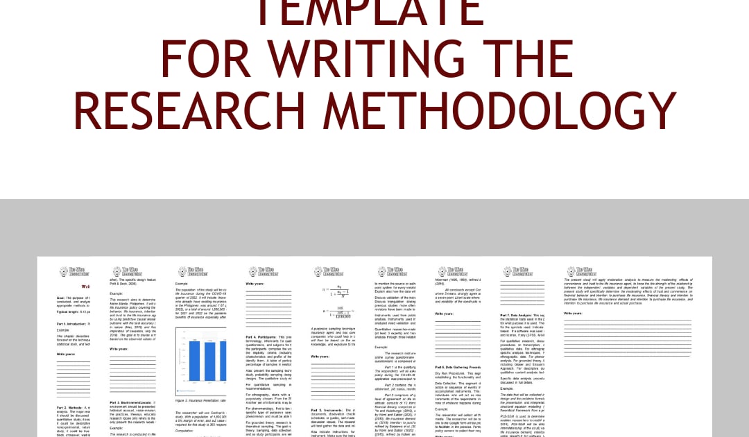 Template for Writing the Research Methodology | The Wise Researcher