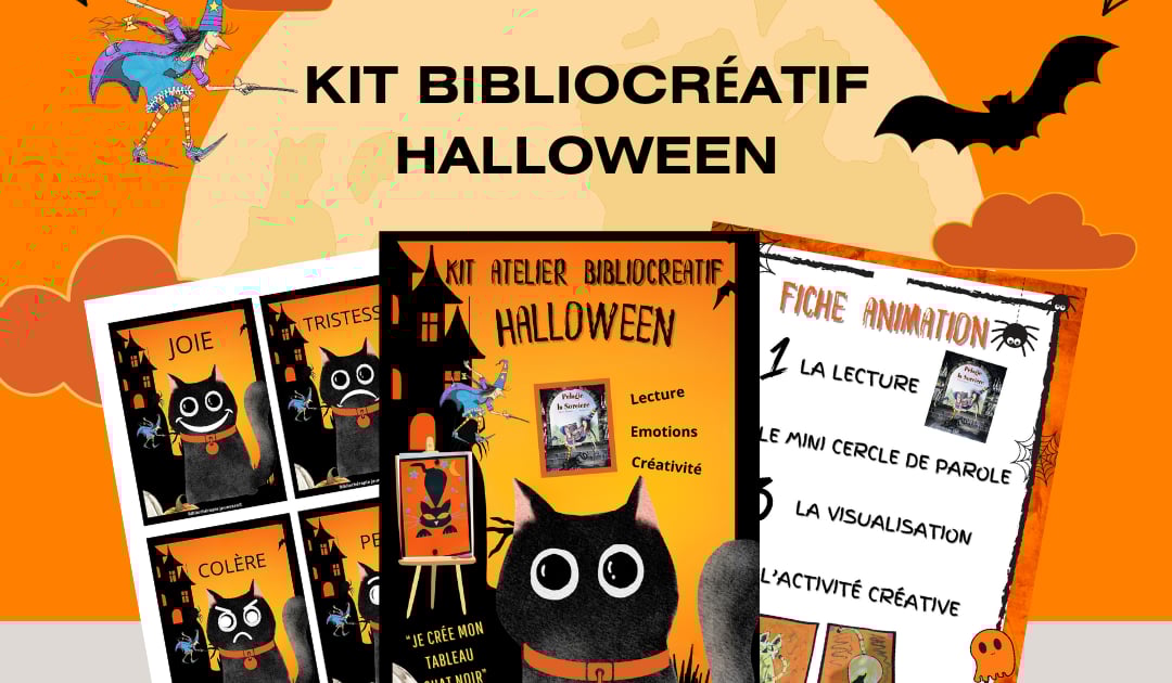 Kit bibliocréatif Halloween "Pélagie la sorcière" | Bibliothérapie jeunesse