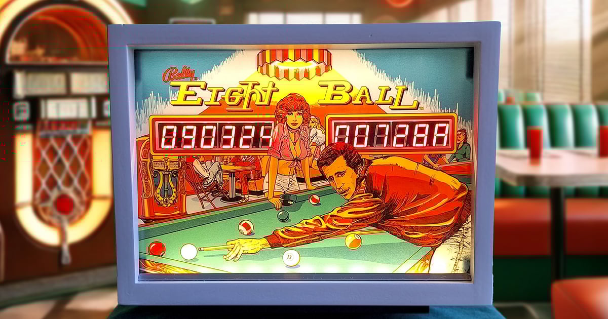 Bally™ Eight Ball | Ayscrim Studios - Vintage Pinball-inspired Clocks