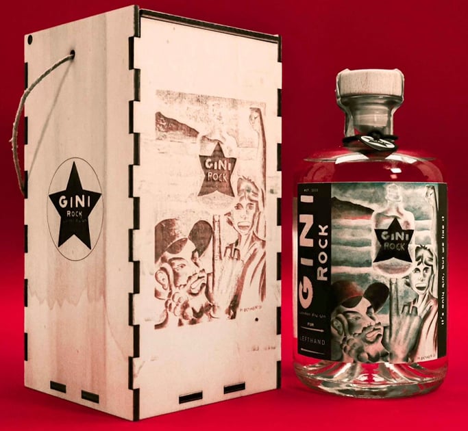 Gini Rock London Dry Gin Left Hand Special Edition Box | Gini Rock ...