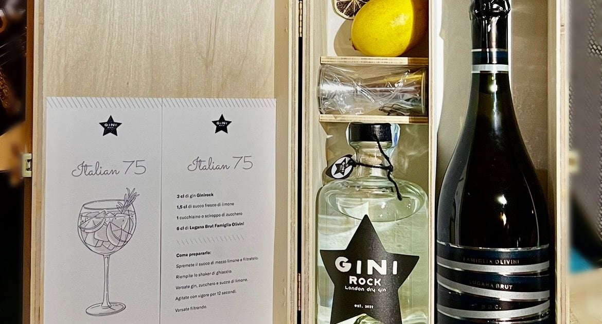 Gini Rock Olivini Brut Deluxe Edition Box | Gini Rock, London Dry Gin ...