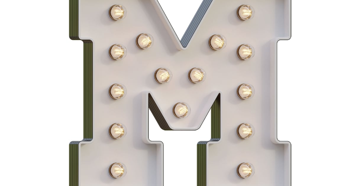 Marquee Letter M – Light-Up LED Rental | Echo Dubai