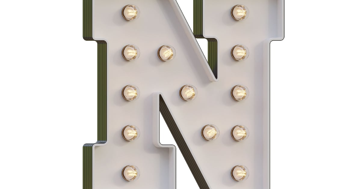 Marquee Letter N – Light-Up LED Rental | Echo Dubai