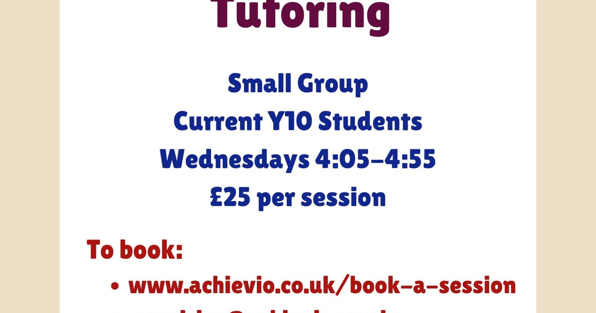 Year 10 Maths Tutoring | Achievio