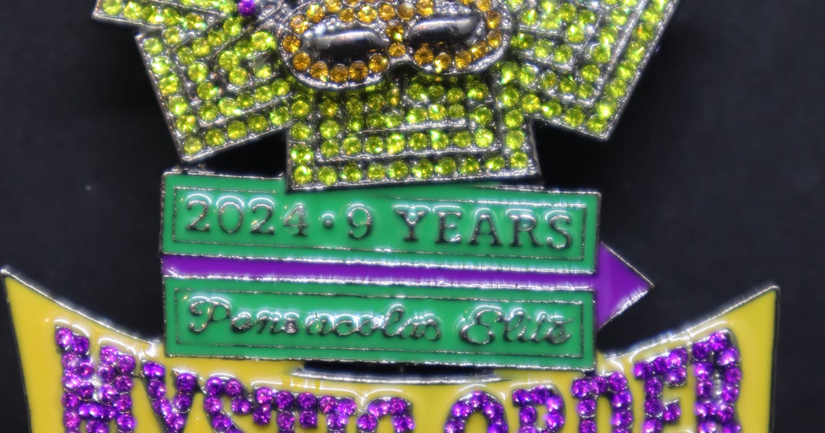 Custom Rhinestone Pins - Large | Misters Mardi Gras