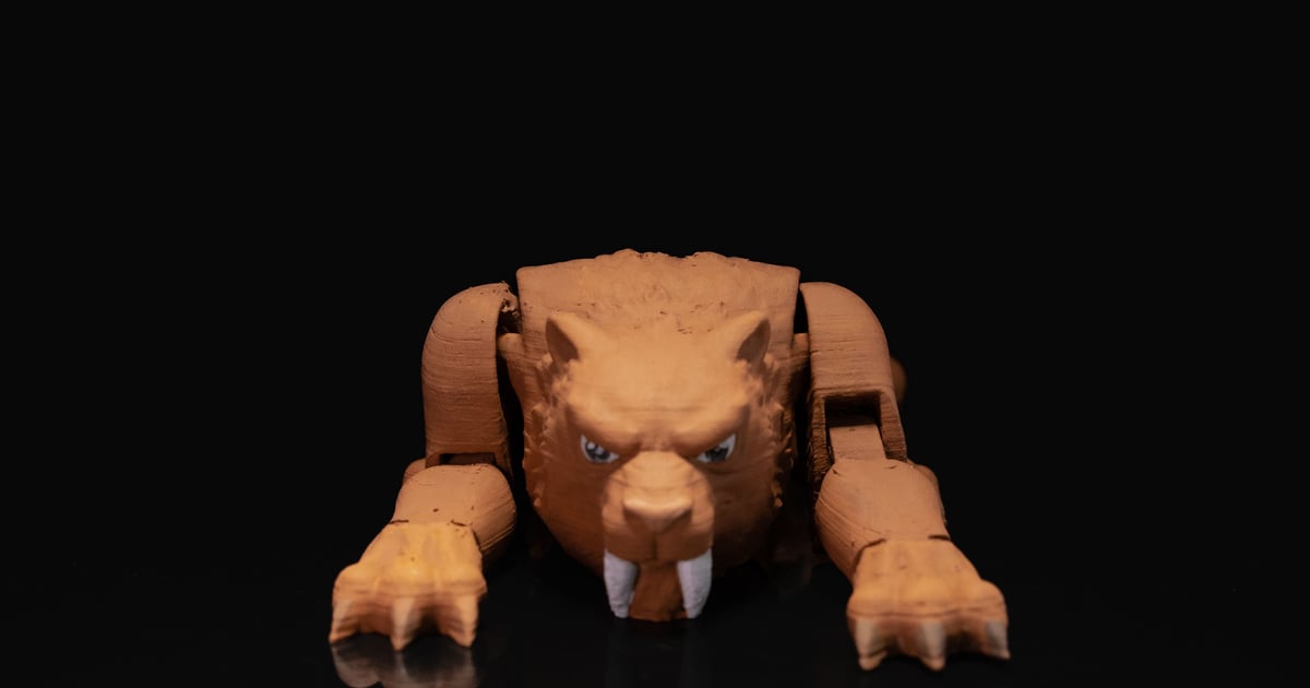 Articulated sabertooth cat | FNQ 3D Printing