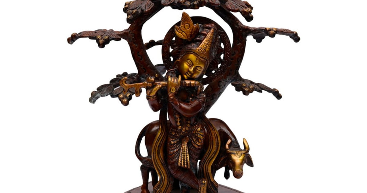 Lord Cow Krishna Tree Statue - Spiritual Abundance Decor | Prajjwal ... Lord Cow Krishna Tree Statue - Spiritual Abundance Decor | Prajjwal ...