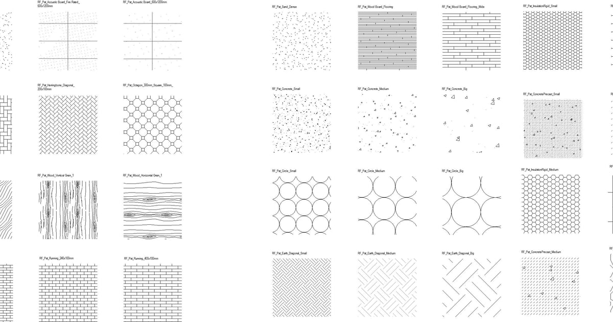 REVIT HATCH PATTERN COLLECTION 1-3 | Download Free Revit Families and BIM Objects