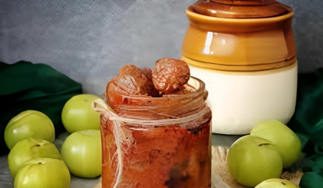 Homemade Amla Pickle using Pure Groundnut Chekka Ganuga Oil | Village ...