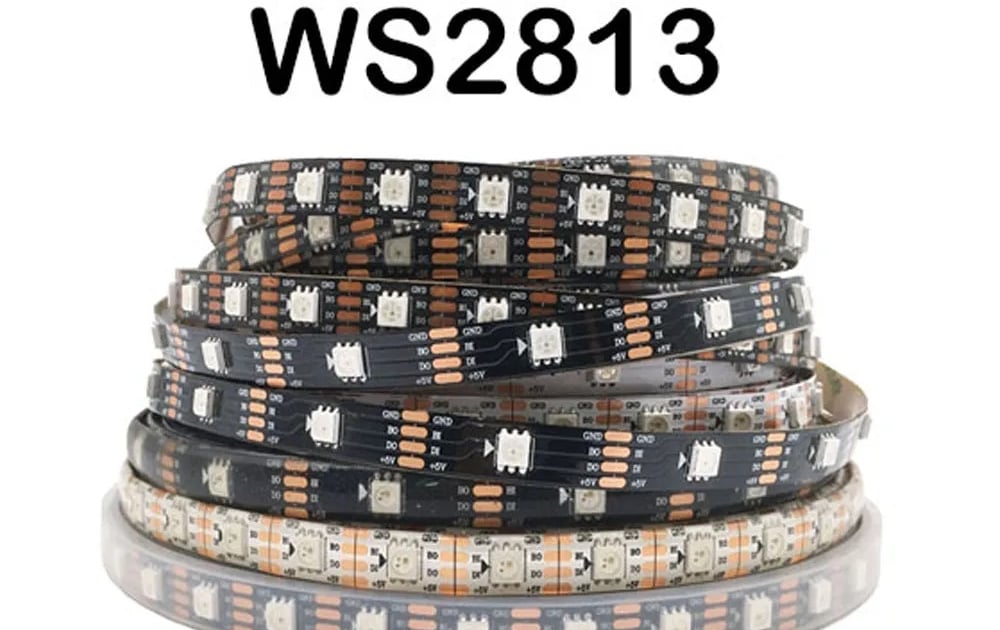 Ws2813 Dc5v White Pcb 5 Meters 60 Ledm 164ft 300pixels Ip30 Rgb Led Strip Individually 