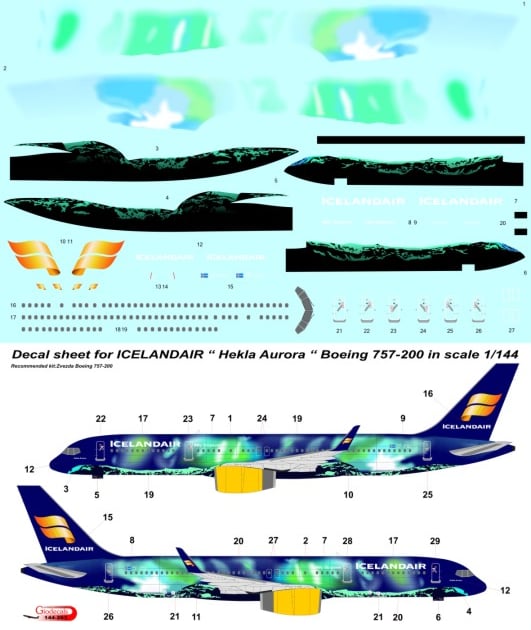 Icelandair " Hekla Aurora " Boeing 757-200 | Airlinerdecals