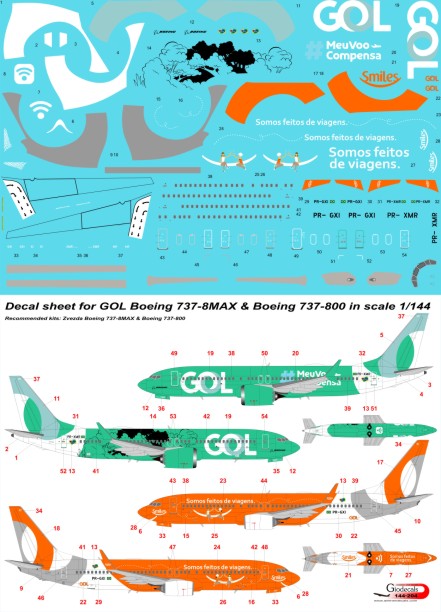 GOL Airlines " Smile " Boeing 737-800 | Airlinerdecals