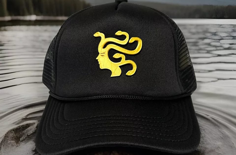 Black Medusa Cap | custom hats, Haiti, Versac inspired, Haiti hat