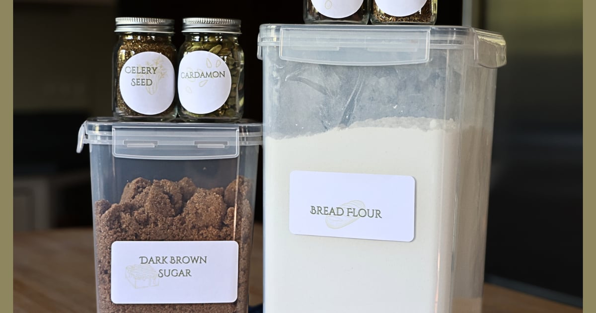 Printable Classic Sage and Yellow Kitchen Label Set | Innovative Printables