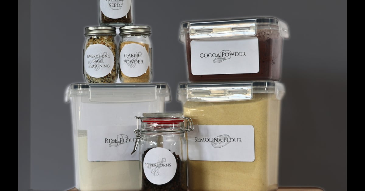 Printable Classic Black Kitchen Label Set | Innovative Printables