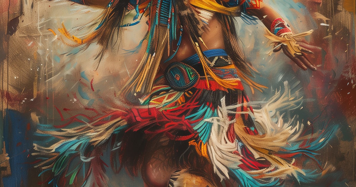 Vibrant Native American Dancer Artwork | Tribal Spirits Art