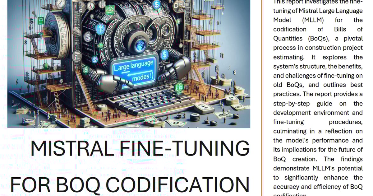 BoQ Precision: Elevate Construction Costing with Mistral LLM Fine ...
