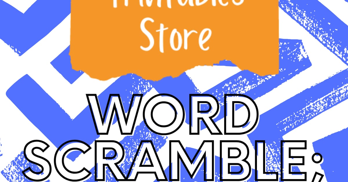 Word Scramble; 1 to 20 | The Printables Store