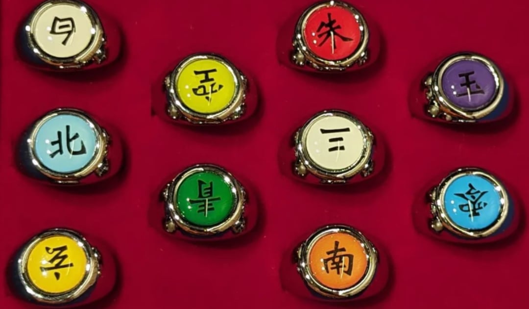Akatsuki Ring Box Set Adjustable 10 Rings | Japanese Ninjas
