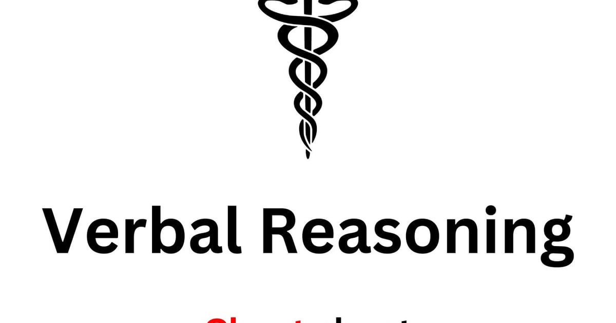 Verbal Reasoning Cheat Sheet | MedX