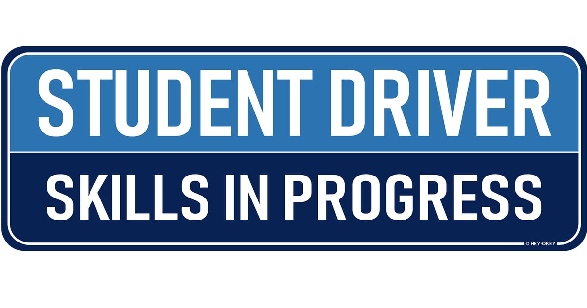 Student Driver - Skills In Progress Car Magnet - Blue/Navy | HEY-OKEY