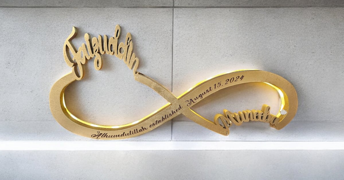 Infinity Love LED Night Light | Woodwork