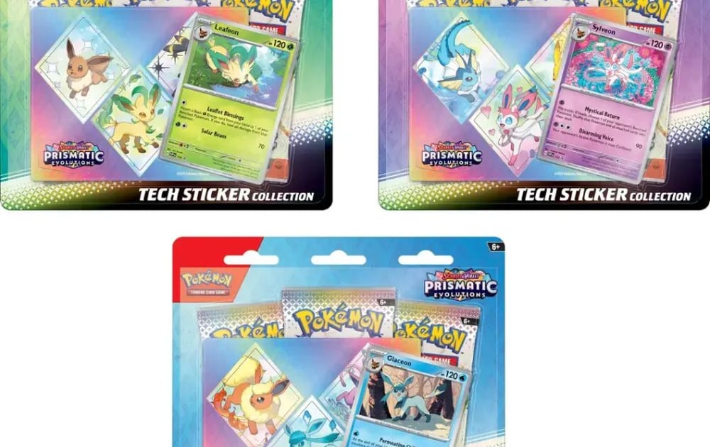 Pokemon Scarlet & Violet- Prismatic Evolutions Tech Sticker Collection ...