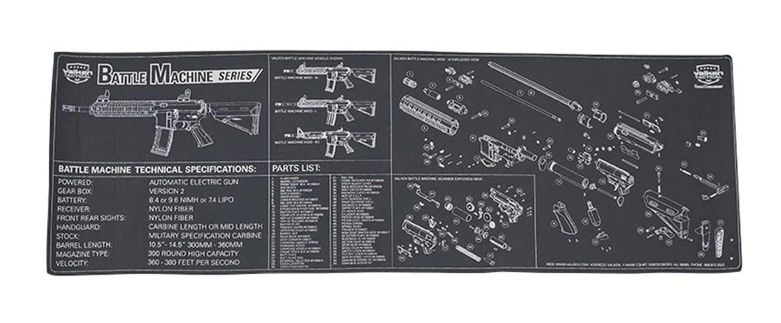 Tech Mat - Battle Machine Neoprene 34" x 11" | XTREME AIRSOFT Memphis