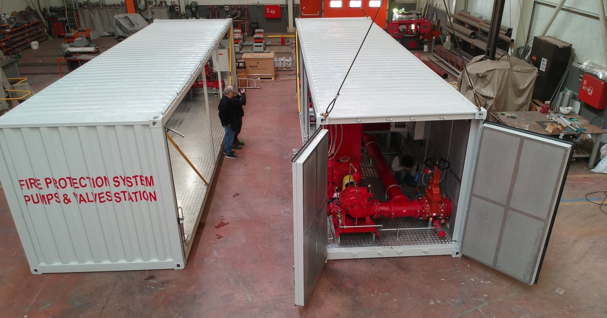 30 FOOT CONTAINERIZED FIRE PUMP STATION | Fire Tekno, Your Solutions ...