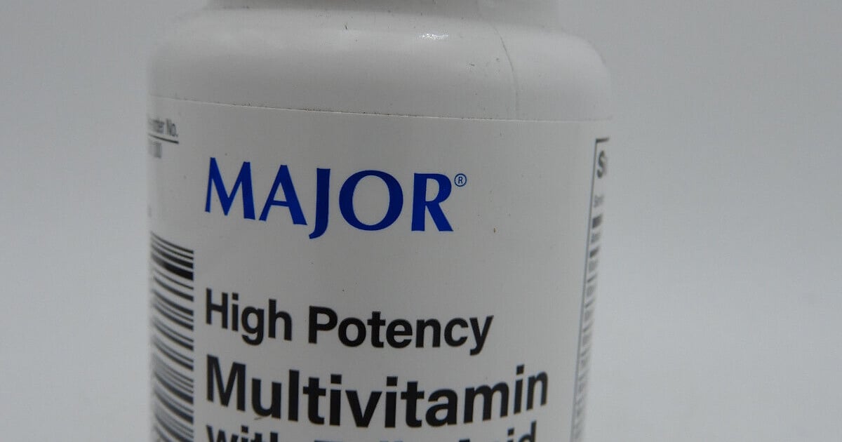 Major High Potency Multivitamin with Folic Acid, 100 Tablets ...