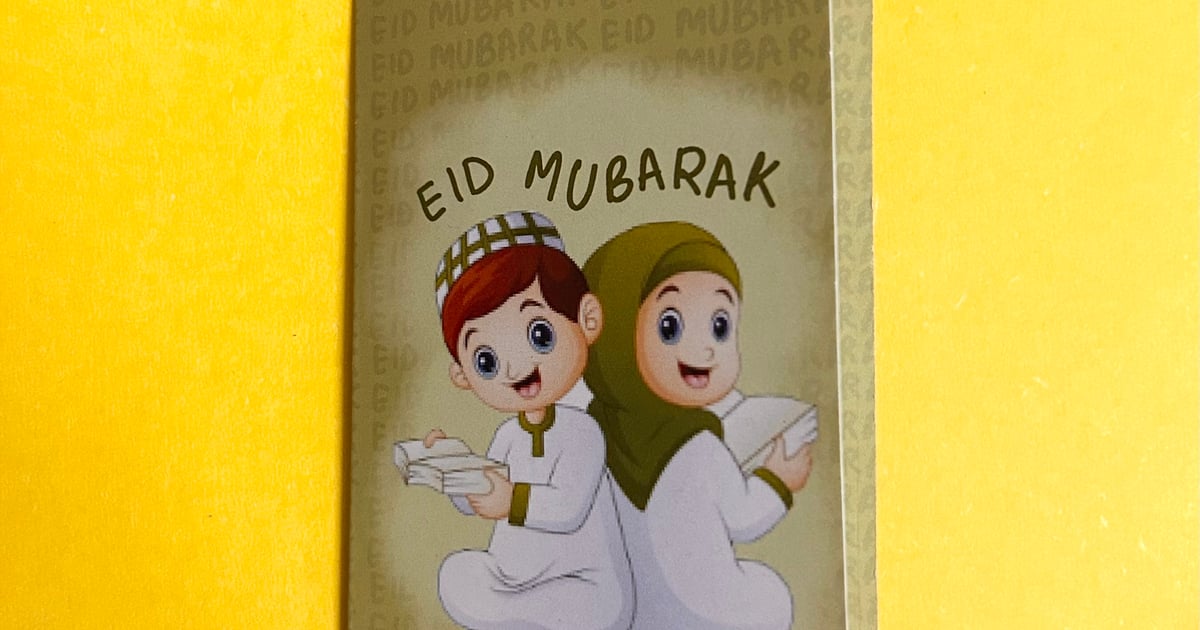 Kids Graphic Eidi Cards Pack Of 2