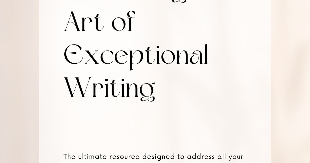 Mastering the Art of Exceptional Writing | Manuscript Meg
