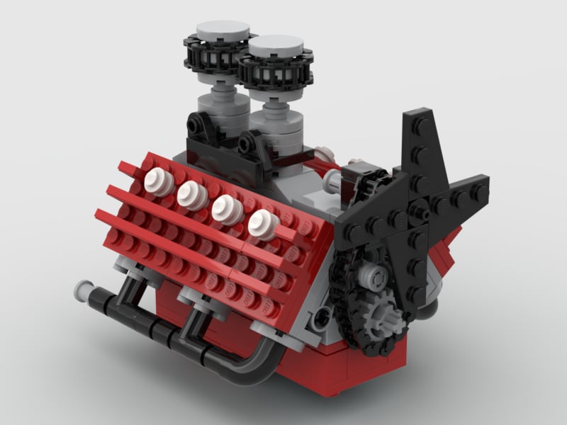 Mini Ford Flathead Engine MOC | BlueBrickMOCs