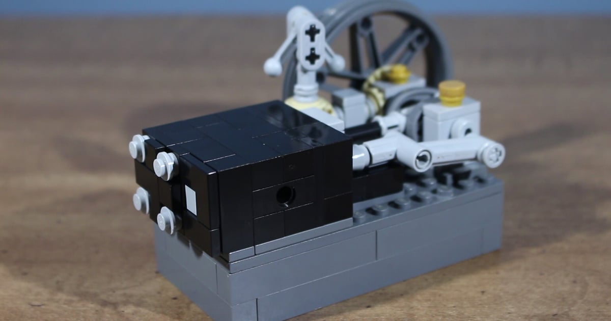 World's Smallest Double-Action Steam Engine MOC | BlueBrickMOCs
