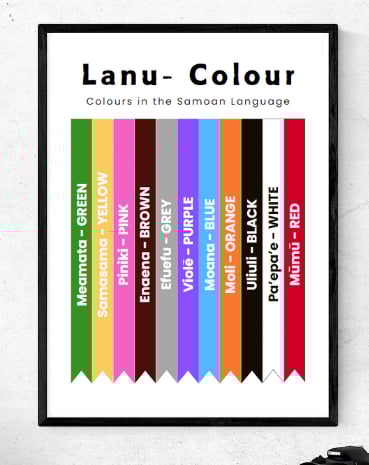 Lanu in the Samoan Language - Colours | Instant Prints Hub