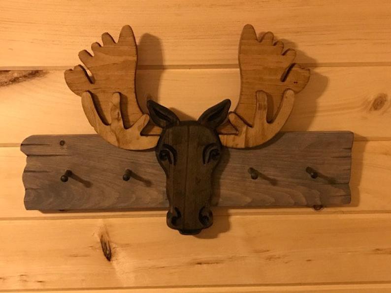 Moose Key Rack | Crafty Gram's Studio