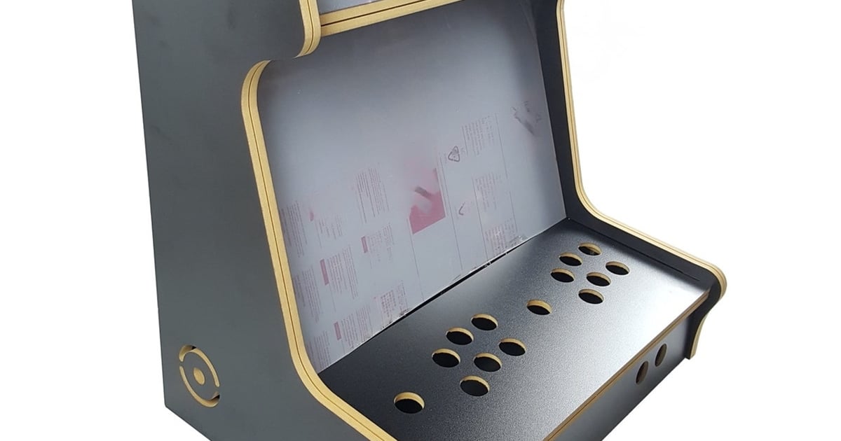 19" Black Bartop Arcade Cabinet Kit Flat Pack | Knockout Arcades