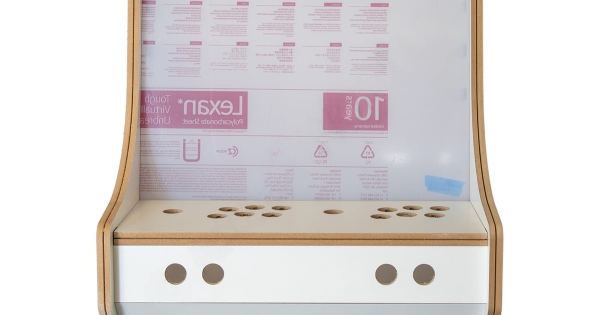 19 Inch 2 Player Wall Mounted Arcade Cabinet Kit White | Knockout Arcades