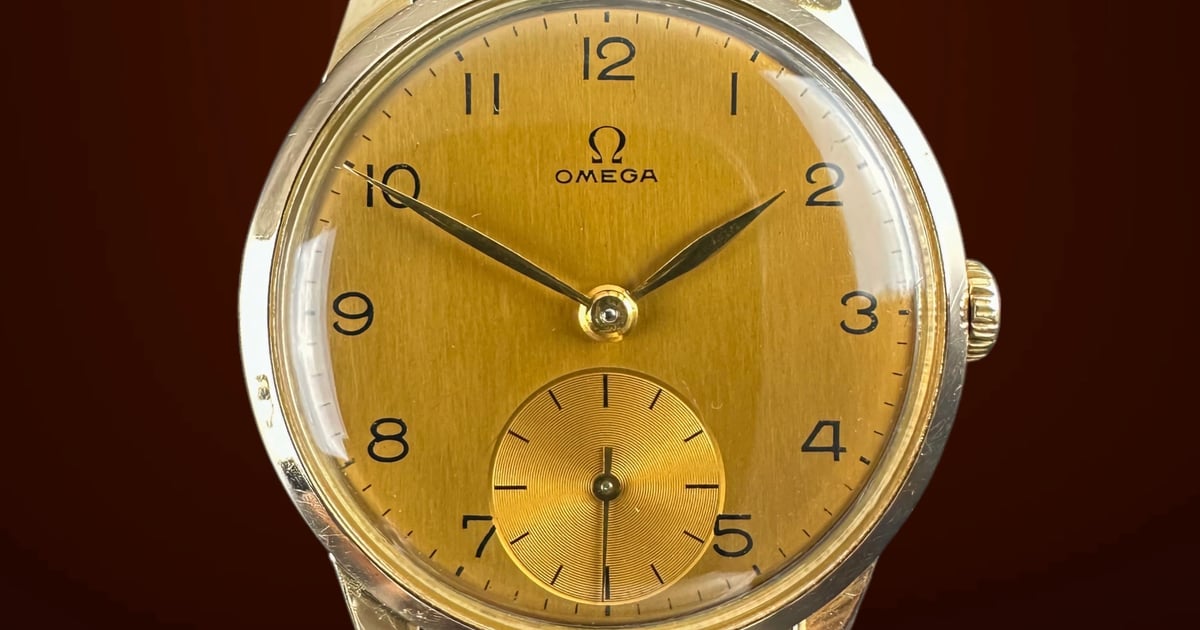 Vintage Omega “Small Seconds” Gold Capped Arabic Numerals 2512-1 - 33mm ...