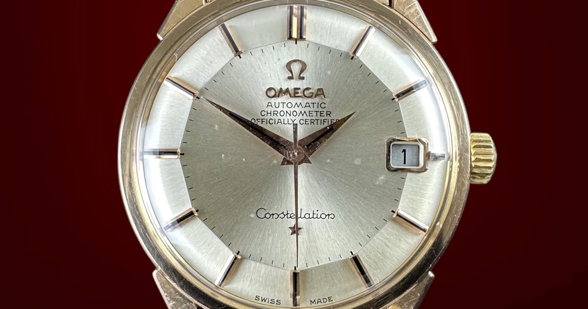 Vintage Omega Constellation “Pie Pan” “Dog Leg” Rose Gold Plated on BOR 168.005 - 34mm - 1966 ...