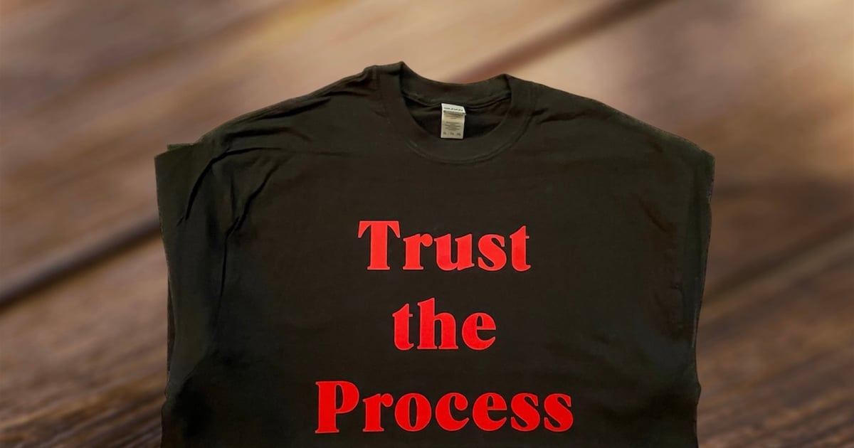 "Trust the Process" Black Tee with Red Design. Adult XL. | Expression ...