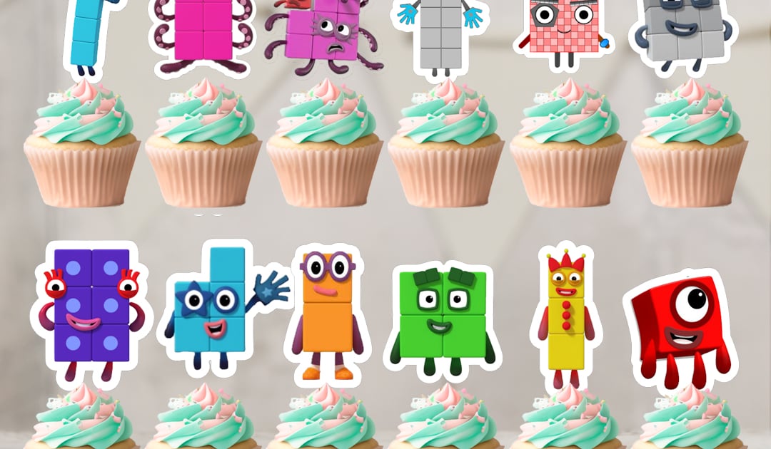 Numberblocks Number Blocks Cupcake Toppers | BWOPrints