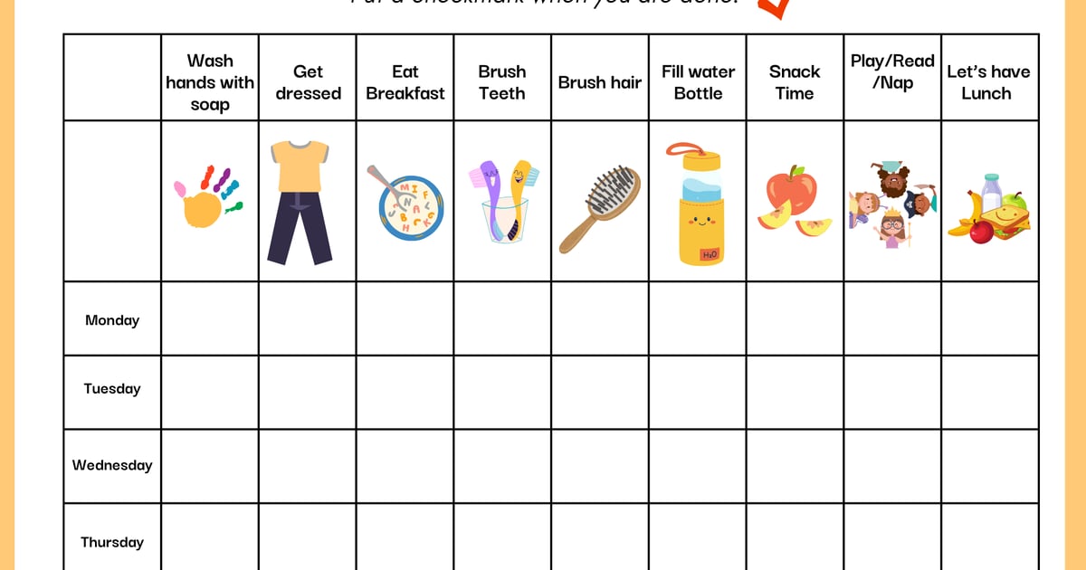My Daily Routine Chart | HALL ACADEMY: LIFETIME LEARNERS